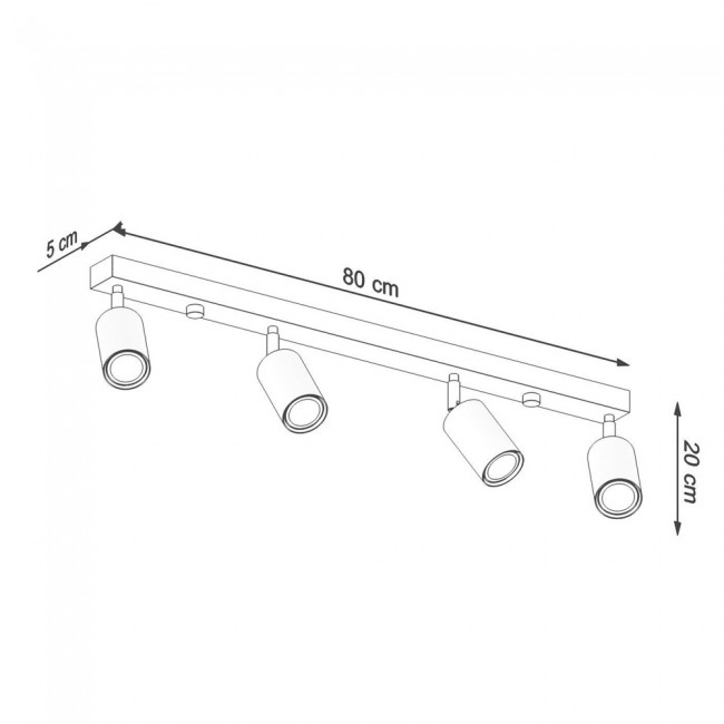 Ceiling track light Berg - Sollux - Wonderlamp.shop