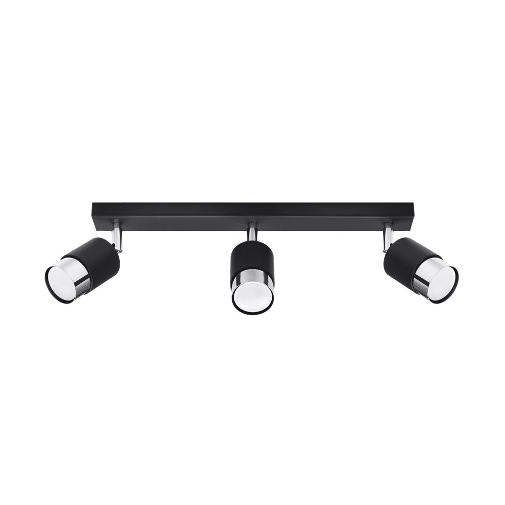Ceiling track light Nero (3 Lights) - Sollux - Wonderlamp.shop