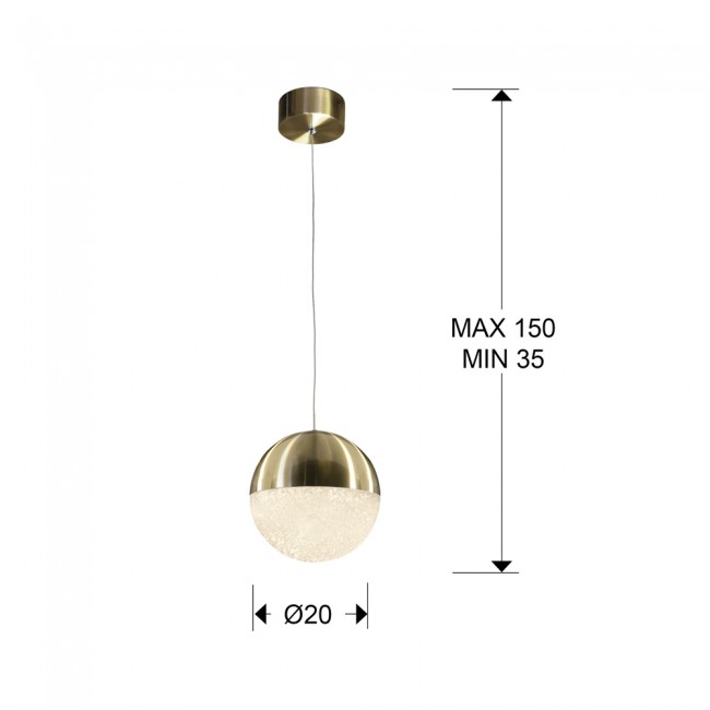 LED Ceiling Lamp Sphere (9.6W) - Schuller - Wonderlamp.shop