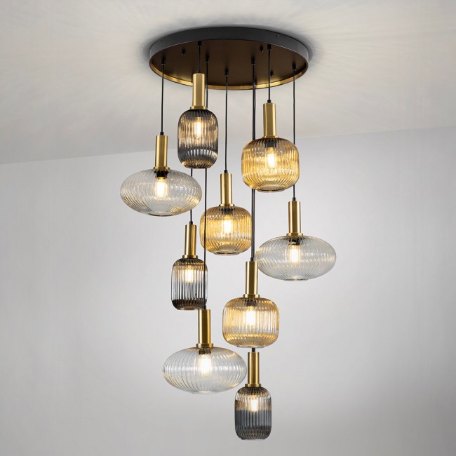 LED Cluster Pendant Lamp Norma (9x8W) - Schuller - Wonderlamp.shop