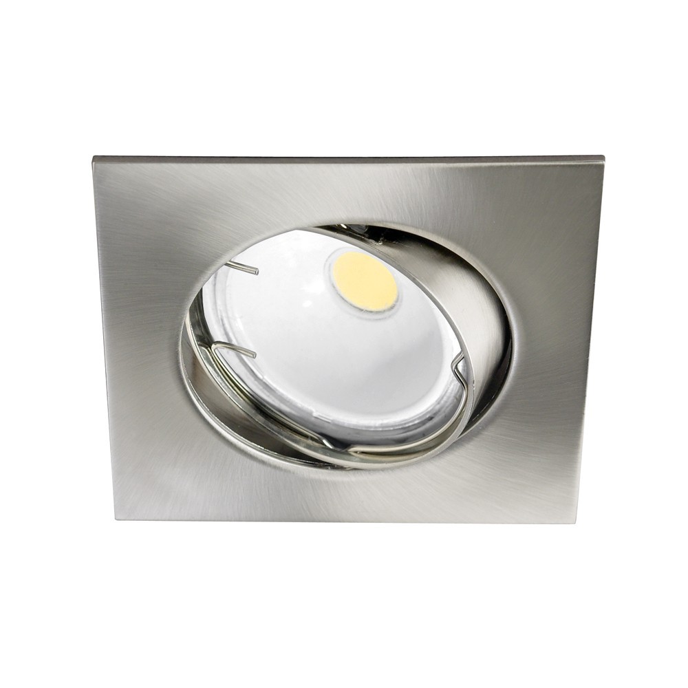 Recessed LED BASIC square nickel (8W) - Wonderlamp.shop