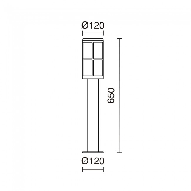 Outdoor High Bollard Lamp Lug - Dopo - Wonderlamp.shop