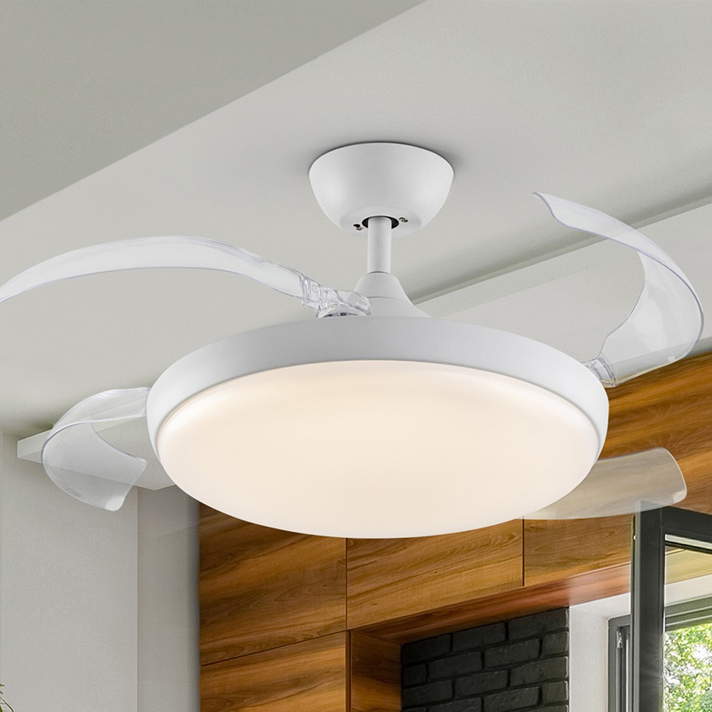 LED fan retractable blades Venturi CCT Dim (36W) - Wonderlamp.shop