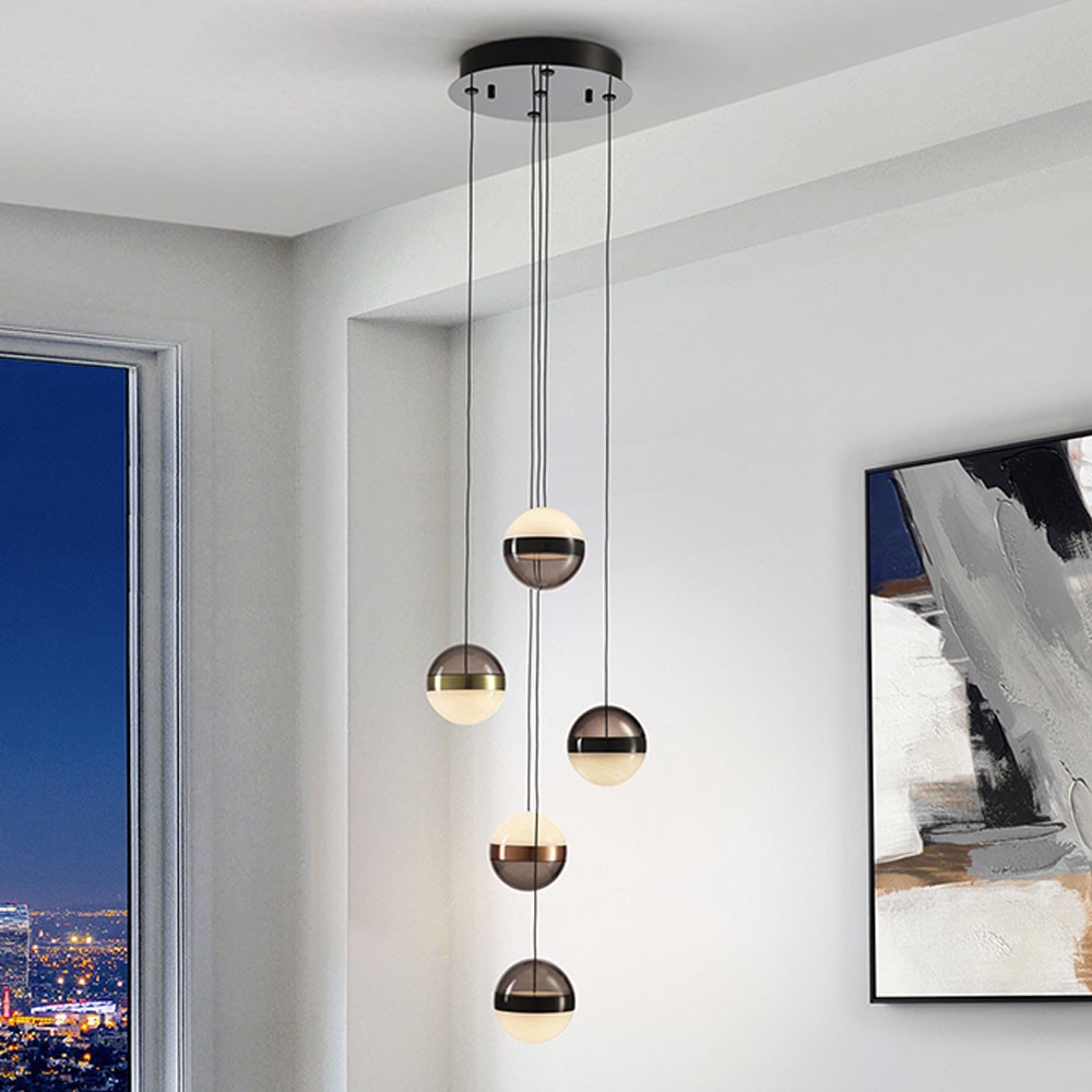 LED Cluster Pendant Lamp Orbes (5x7.2W) - Schuller - Wonderlamp.shop