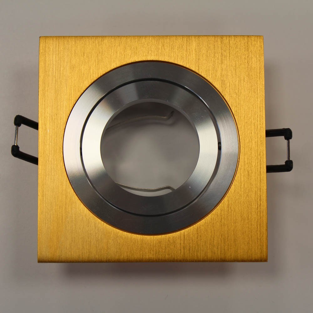 Recessed square light tilting - GU10 - Copper.