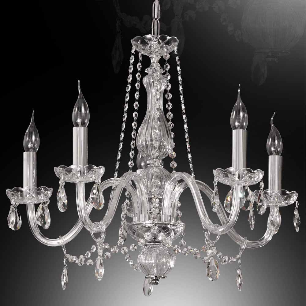 Drum Organza Shade Chandelier Kristall - JM Lamps - Wonderlamp.shop