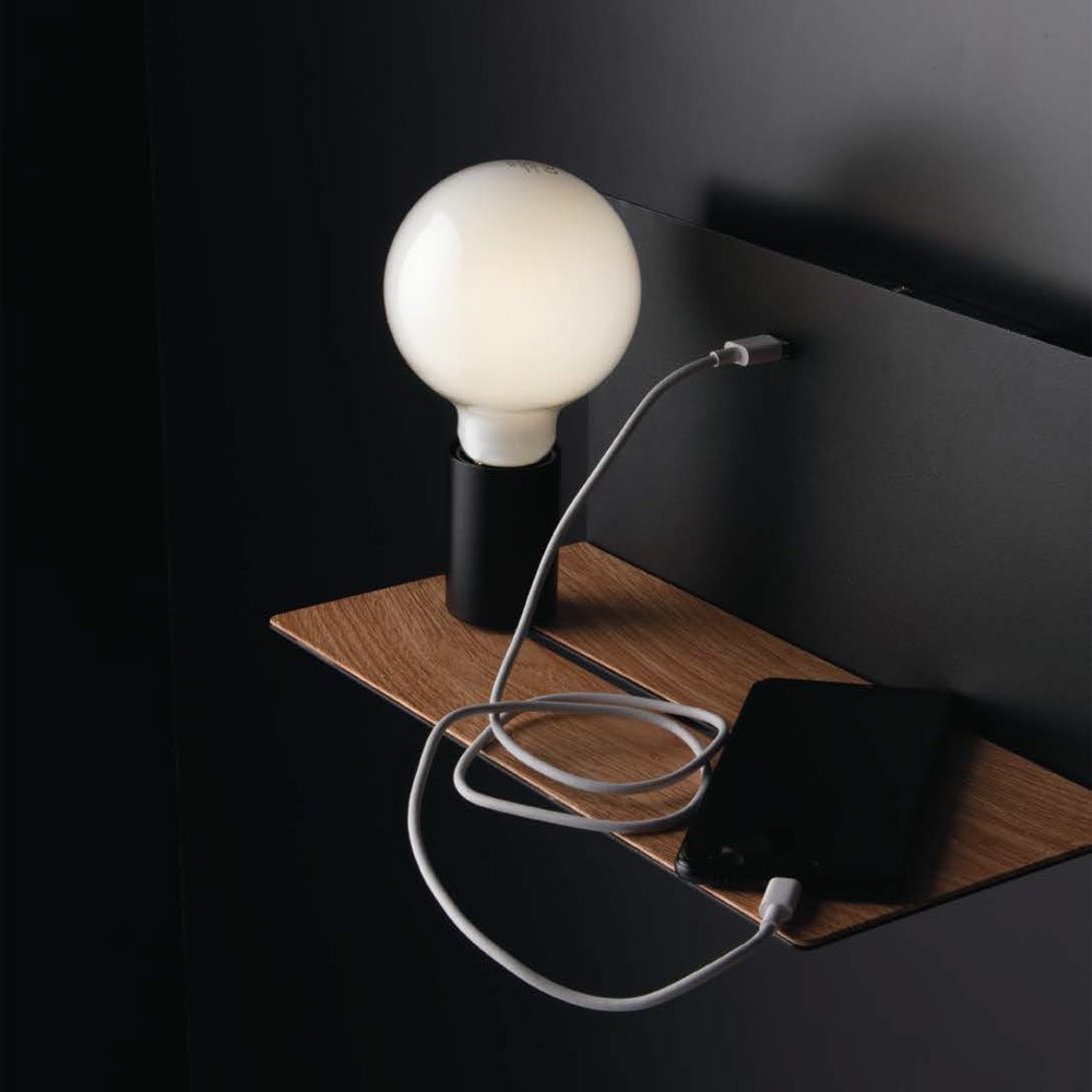 Wall Light with shelf and USB Flash - Wonderlamp.shop