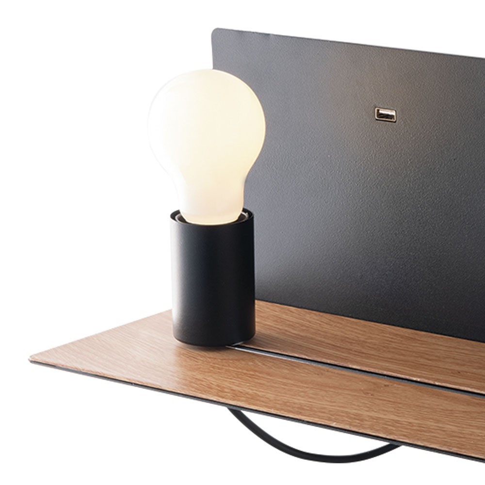 Wall Light with shelf and USB Flash - Wonderlamp.shop